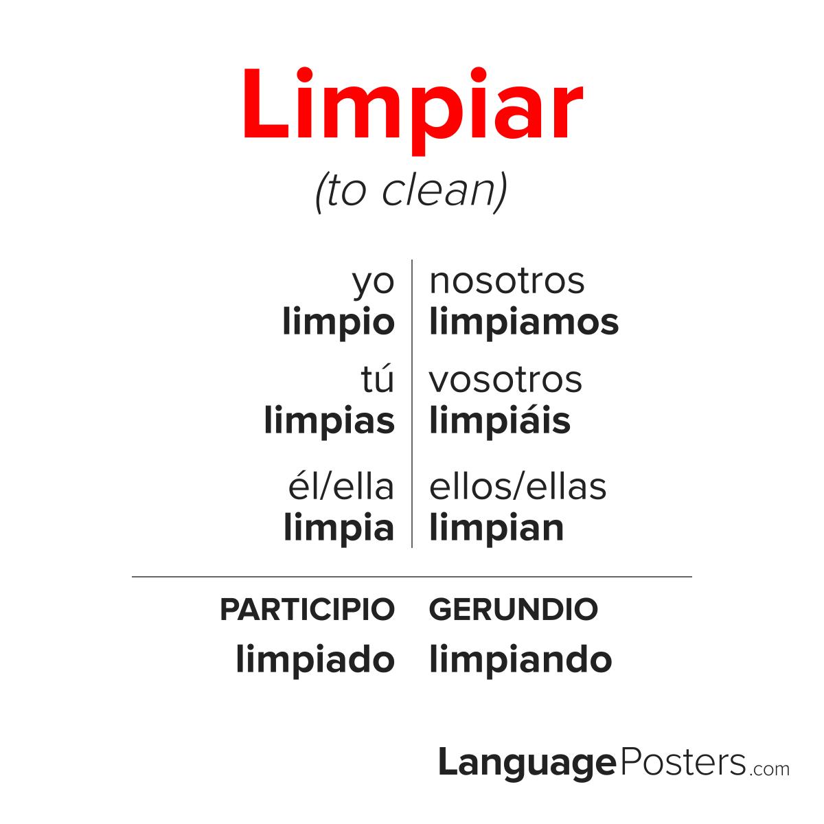 Clean Table In Spanish